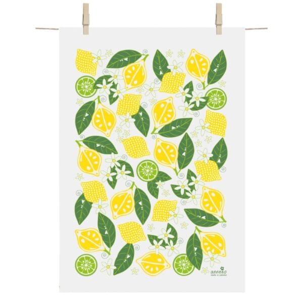 Anneko Gåvoset med Kökshandduk och Disktrasa Citrus - KaffeochTe.se